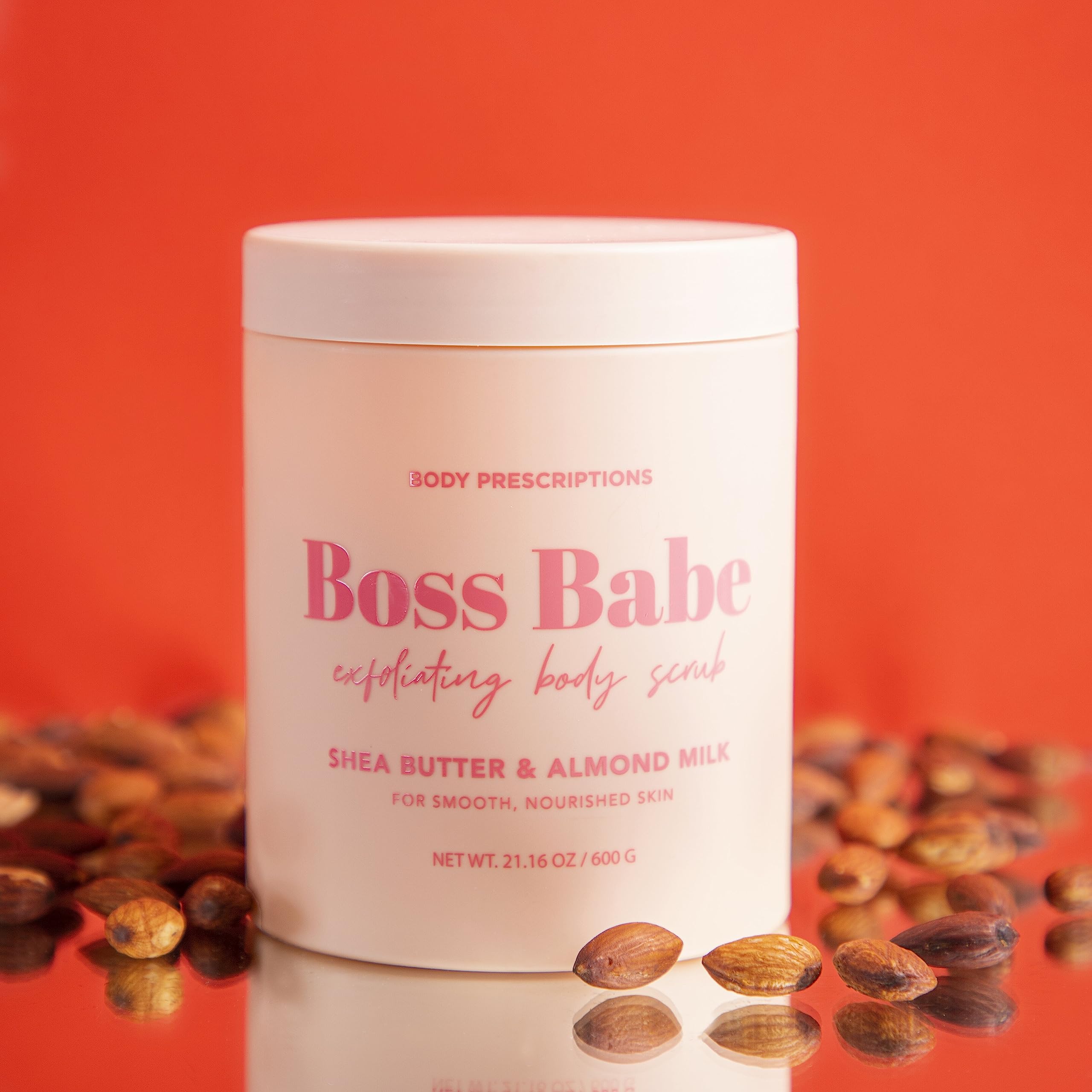 Body Prescriptions Exfoliating Body Scrub – Body Cleanser for Nourished, Ultra-Smooth Skin, Shea Butter and Almond Milk
