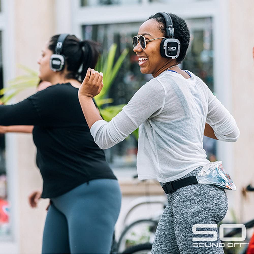 SoundOff GLO 2 Headphones, RF Transmitter, 300m Distance, 60 Wireless, Blue, Green, Red, Cyan, Champagne, Violet