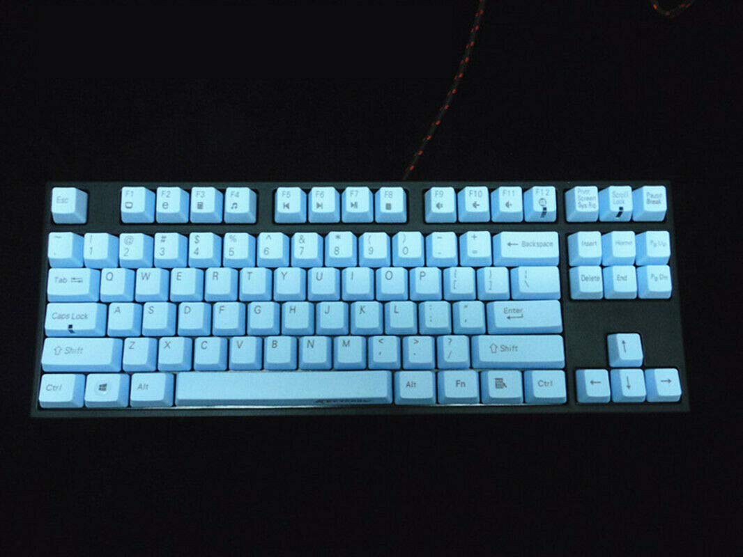87 Keys Keycool PBT Doubleshot Keycap ANSI OEM Key Cap for Cherry MX Gaming Mechanical Keyboard