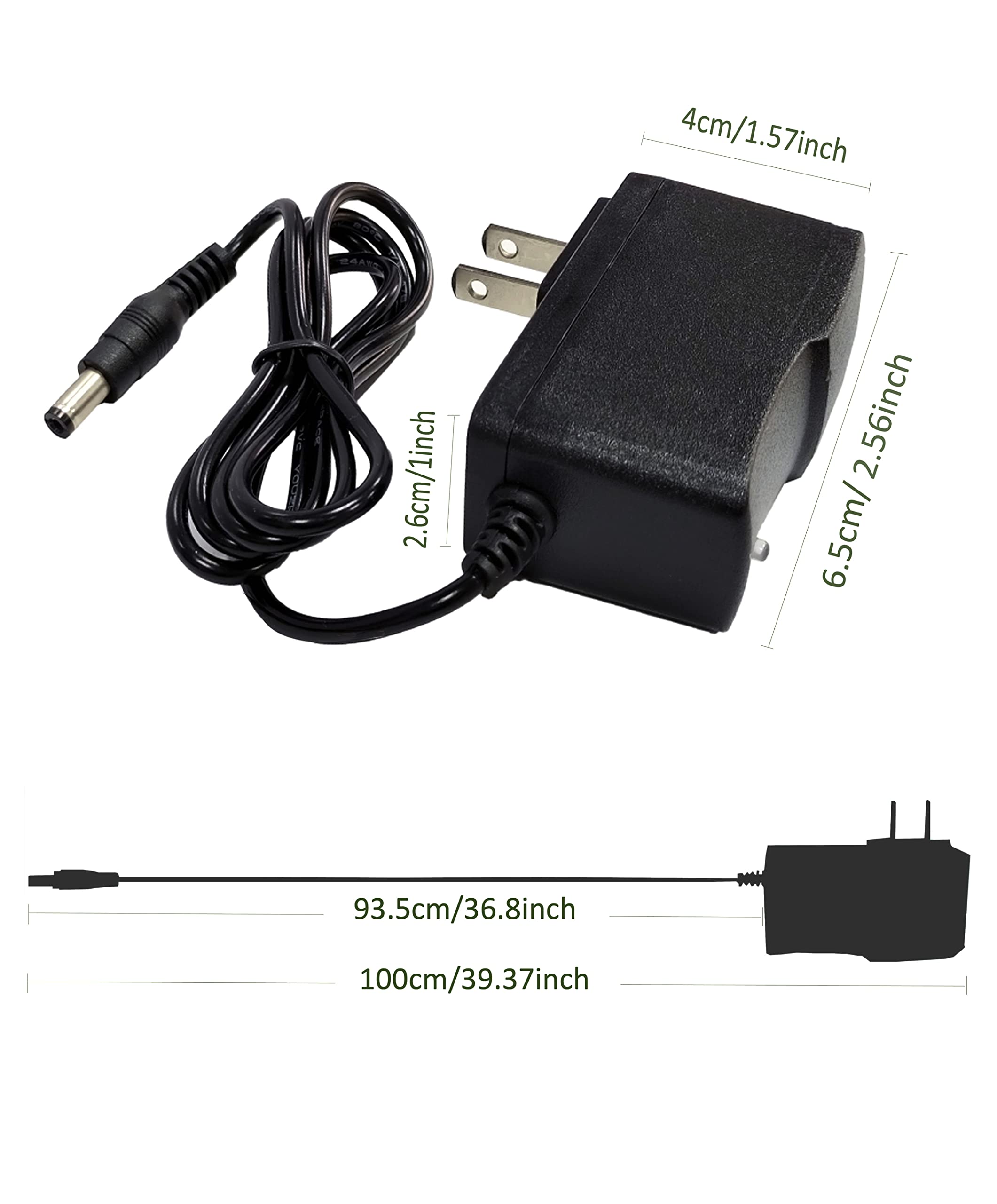 12V 1Amp DC Power Supply 12V 1000mA AC/DC Adapter 100-240V AC to DC 12Volt 1A 0.8A 500mA Power Adapter Transformer 12V 1A AC Adapter 5.5mm x2.5mm US Plug for 12V LED Strip Light CCTV Camera