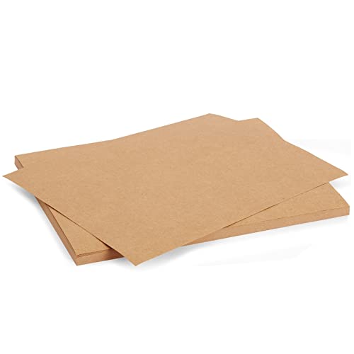 50 Sheets of Brown Kraft Paper or Wedding, Party Invitations, Announcements, Drawing, DIY Projects, Arts and Crafts, Scrapbooking, Letter Size, 176gsm (8.5 x 11 Inches)
