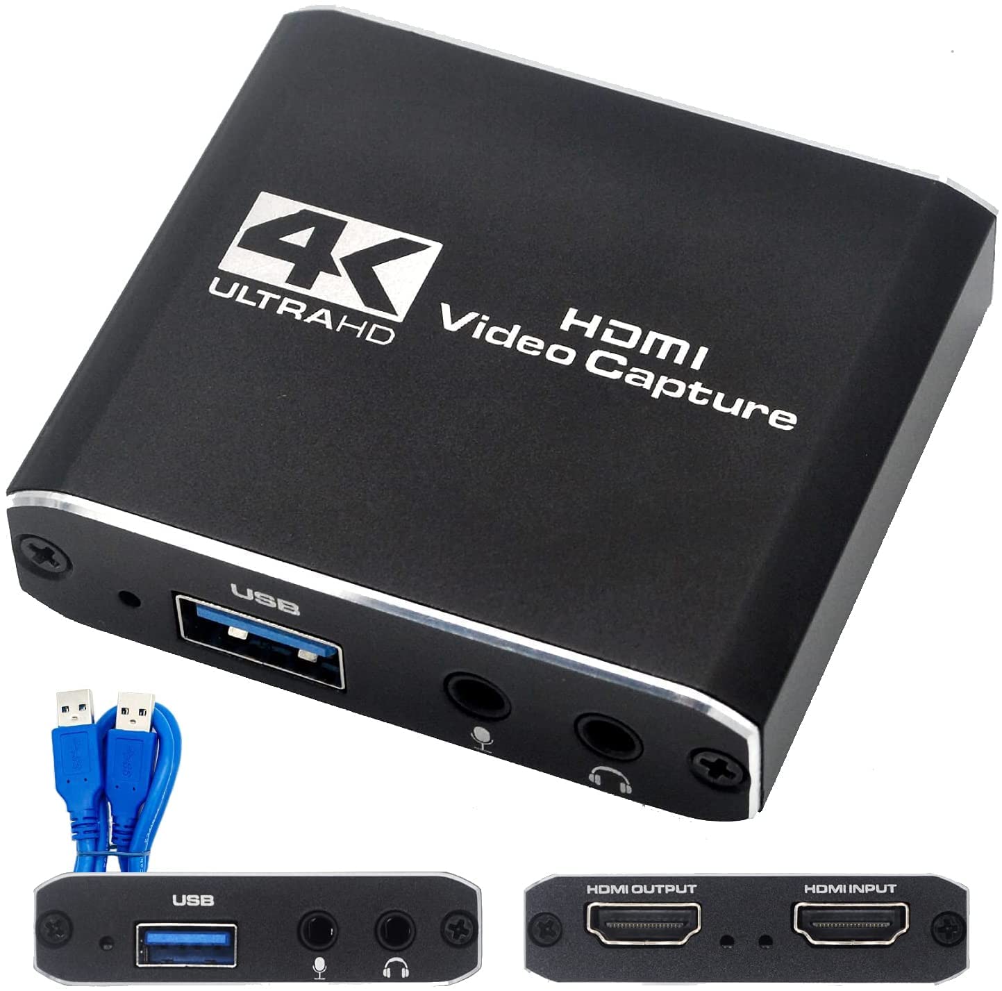 Capture Card, Game Capture Card,HDMI Video Capture Card,60FPS Video Recorder for Gaming/Live Streaming/Video Conference, Works for Nintendo Switch/PS4/Xbox One/OBS/Camera/PC