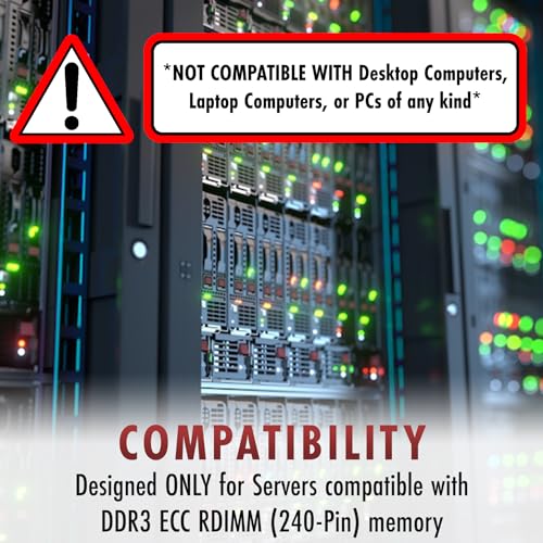A-Tech 32GB Kit (2x16GB) DDR3/DDR3L 1600MHz PC3L-12800R ECC RDIMM 2Rx4 Dual Rank 1.35V Registered DIMM 240-Pin Server RAM Memory Upgrade Modules (A-Tech Enterprise Series)
