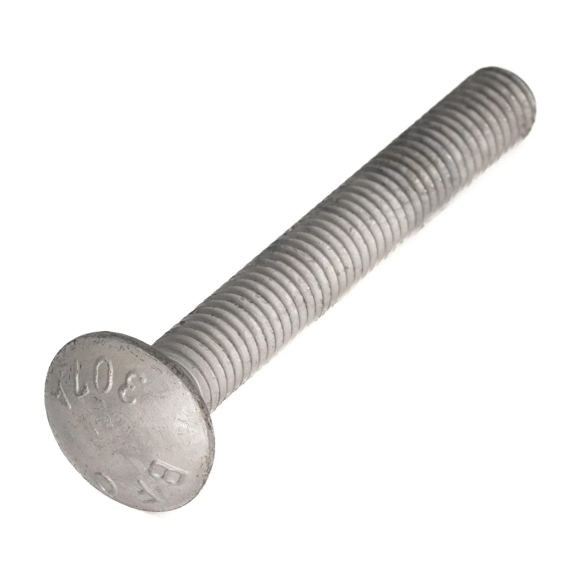3/8"-16 x 1-1/2" Hot Dipped Galvanized Carriage Bolt, Grade A, Full Thread, Quantity 50 - by Fastener Depot, LLC