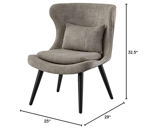 Ball & Cast Living Room Upholstered Accent Chair 25" W x 29"D x 32.5" H Grey Set of 1
