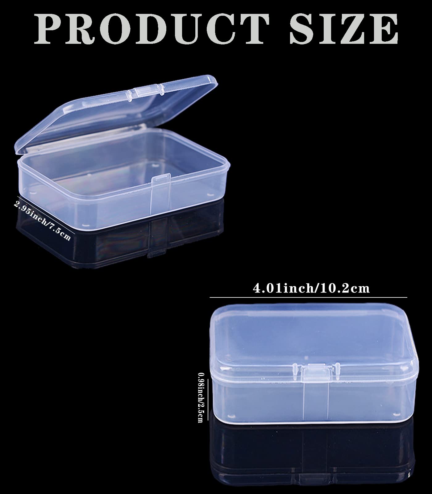 10Pcs Clear Plastic Playing Card Boxes Snaps Closed Poker Gaming Playing Card Deck Cases Holder Plastic Storage Box Clear Trading Card Box Plastic Card Storage Organizer for Bank Business Card (10Pcs)