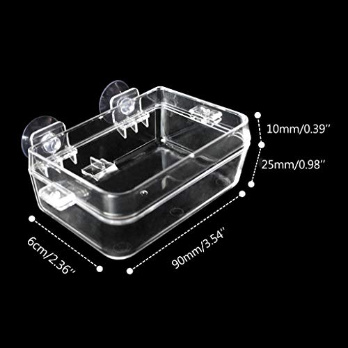 7haofang Reptile Feeder Anti-Escape Food Bowl Turtle Lizard Worm Live Food Container