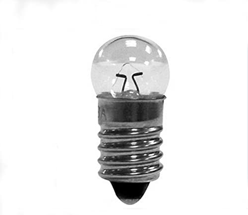10pcs E10 Mini Light Bulbs 0.3A Physical Electrical Experiment Screw Base Indicator Light Incandescent Bulb Old-Fashioned Flashlight Lamp (2.5V 0.3A)
