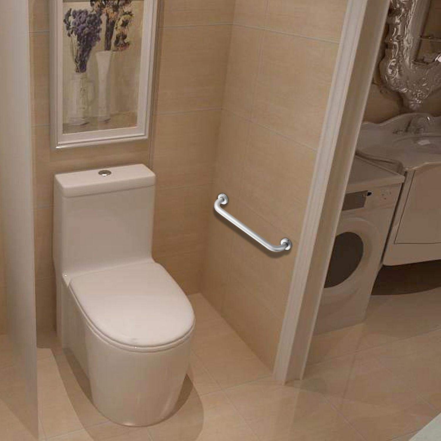 2 Pack 40 Inch Shower Grab Bar, ZUEXT SUS304 Stainless Steel Chrome Bathroom Grab Bar Handle, Shower Balance Bar, Safety Hand Rail Support, Handicap Elderly Senior Assist Bath Handle(1.25" Diameter)