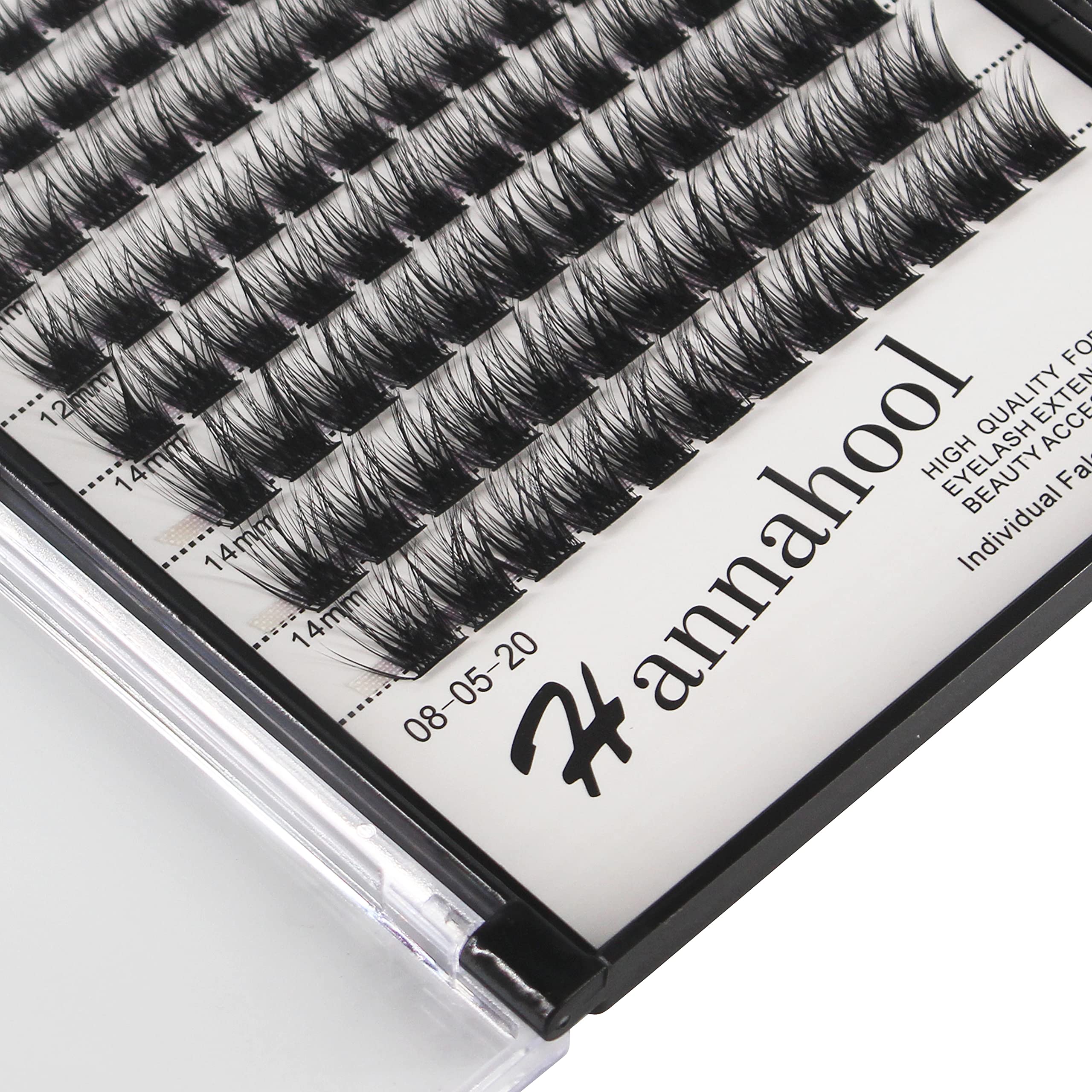 10Rows Mixed 10-12-14-16mm/8-10-12-14mm Individual False Eyelashes D Curl Wide Stem Dramatic Black Makeup Cluster Eyelashes Natural Volume Eye Lashes Extensions (8-10-12-14mm mixed)