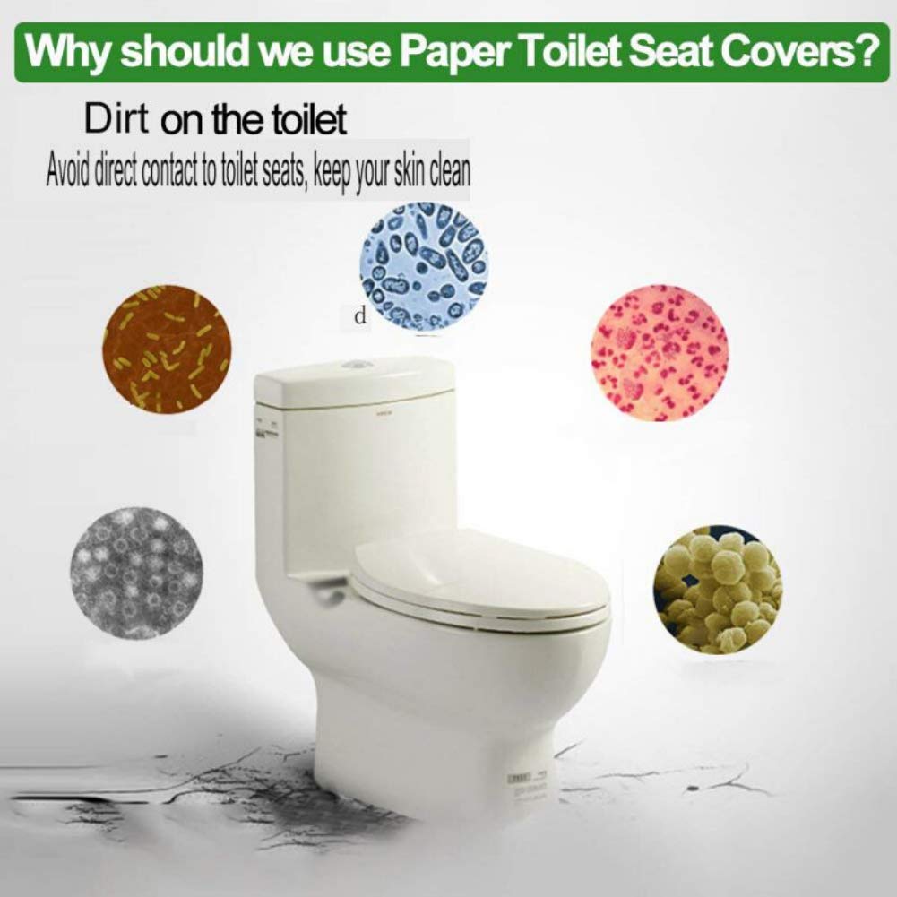 100 Flushable Toilet Seat Covers,Dissolved in water, portable individually packaged for Kids, Toddlers and Adults for Use During Travel, Potty Training and Many More (10 Resealable Packs of 10)