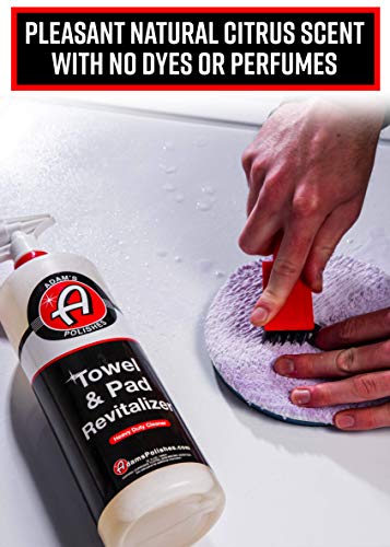Adam's Microfiber Towel & Pad Cleaner - Keep Your Detailing Cloths, Applicators, & Pads Bright and Soft to Ensure a Scratch Free Surface - Tough on Grime, Gentle on Microfiber & Pads (Gallon)