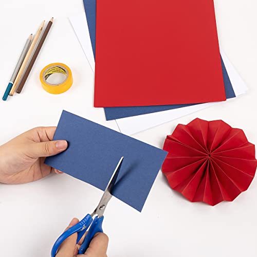 30 sheets Cardstock Paper 8 1/2 x 11 Inches for Fourth Of July Crafts, DIY Cards and Invitations (White/Red/Blue)