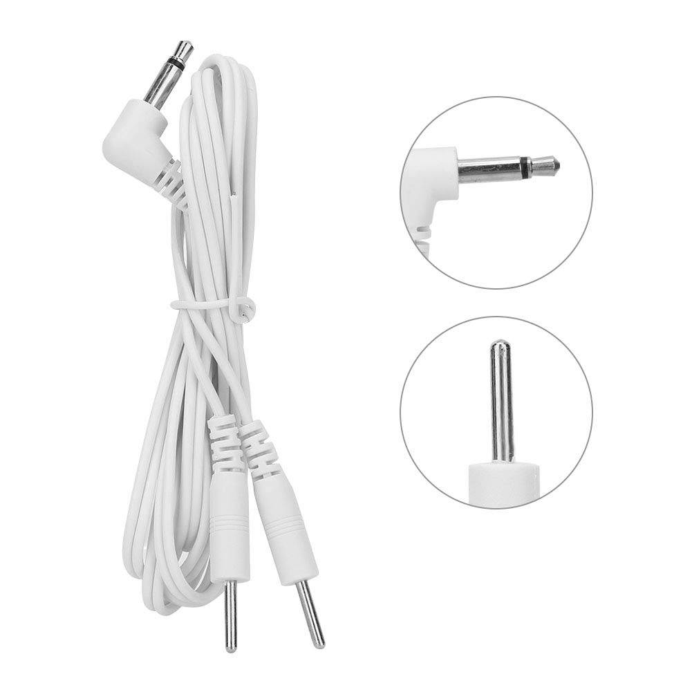 10pcs DC 3.5mm Pin Type Electrode Lead Wires Cable,Compatible Lead Wires for TENS Unit Physiotherapy Machine(One Tow Two Needles)