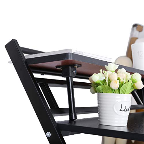 Double Layer Folding Study Desk for Small Space Home Office Desk Simple Laptop Writing Table 80x 50x72.5cm -Ship Fron USA
