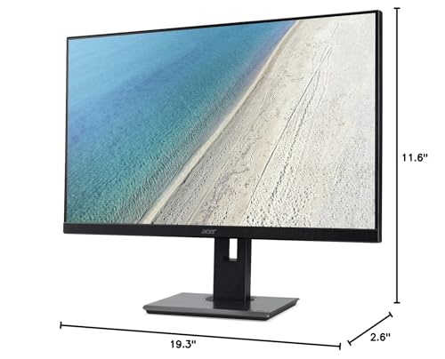 Acer B227Q bmiprx 21.5" Full HD (1920 x 1080) IPS Frameless ErgoStand Professional Monitor (Display, HDMI, VGA Ports)