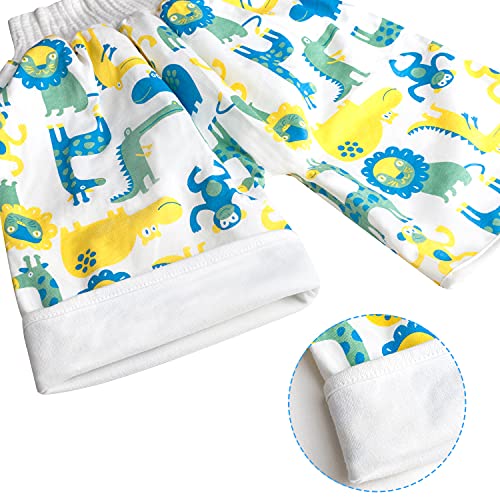 2 Packs Waterproof Diaper Pants Potty Training Pants for Baby Boy and Girl Night Time 4-8T