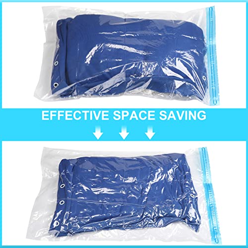 24 Pack Travel Space Saver Bags Rolling Compression Bags Bulk for Packing Luggage Clothes, 8 x XL, 8 x L, 8 x S, Vacuum Seal Storage Bags Roll Up Shrink Bags Without Pump for Traveling Space Saving
