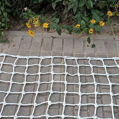 AEINNE Safety Netting for Fall Prevention, Safety Netting for Stairs Kids Balcony Safety Net Patio Child Rope Netting Bannister Fence Railings Children Protective Protection Nylon Cargo Nets, White