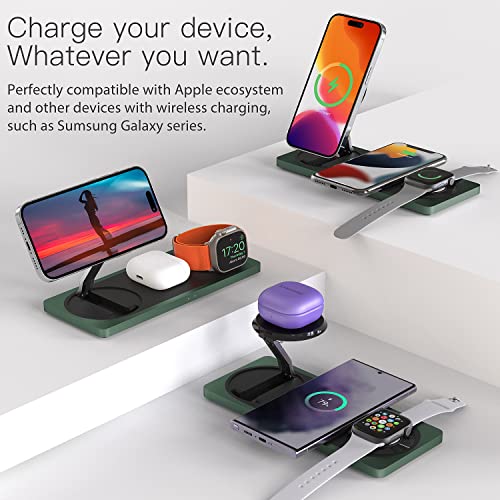 3 in 1 Wireless Charging Station for Apple Device,22W Fast Mag-Safe Charger Stand,Magnetic Wireless Charging Station for iPhone 14 13 12 Pro Max/Plus/Pro/Mini,Apple Watch 8/7/6/5/4/3/2/SE, Airpods