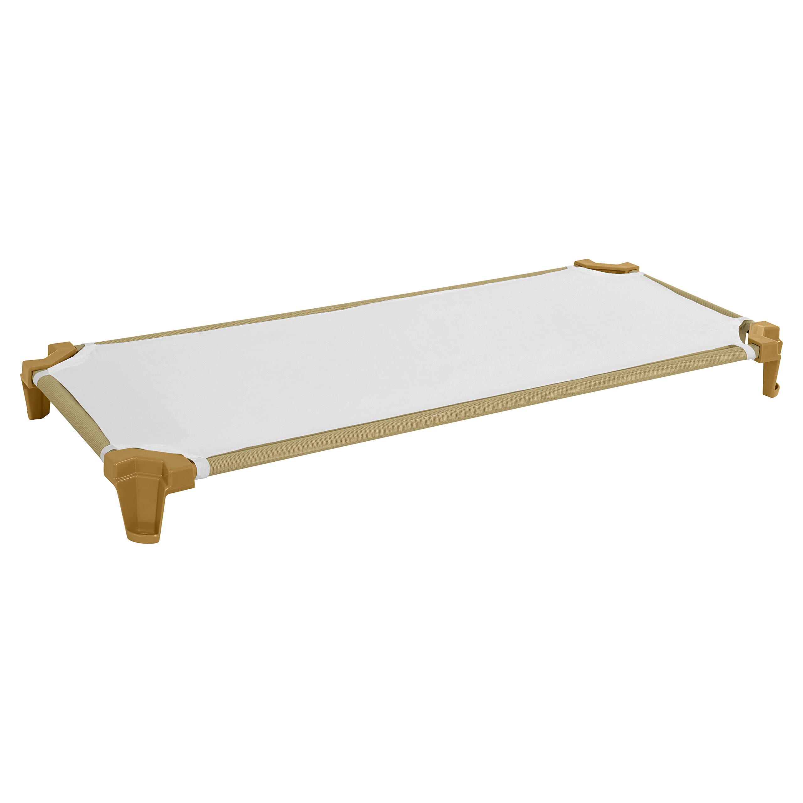 Wood Designs Stackable Daycare Cots for Kids, 52", Tan, Ready-to-Assemble, with Cot Sheets, 87820TN [Set of 6]