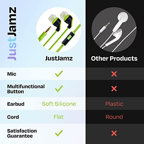 10x Multipack | Earbuds with Microphone, for Schools, Classroom, Libraries, Museums, etc., Wired in-Ear Earphones with Mic for Kids, Teenagers & Adults, Affordable Bulk Headphones