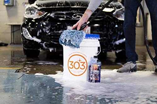 303 Products Car Wash with Wash Mitt Bubble Gum Scent, 18 fl. oz. (30577) , Blue
