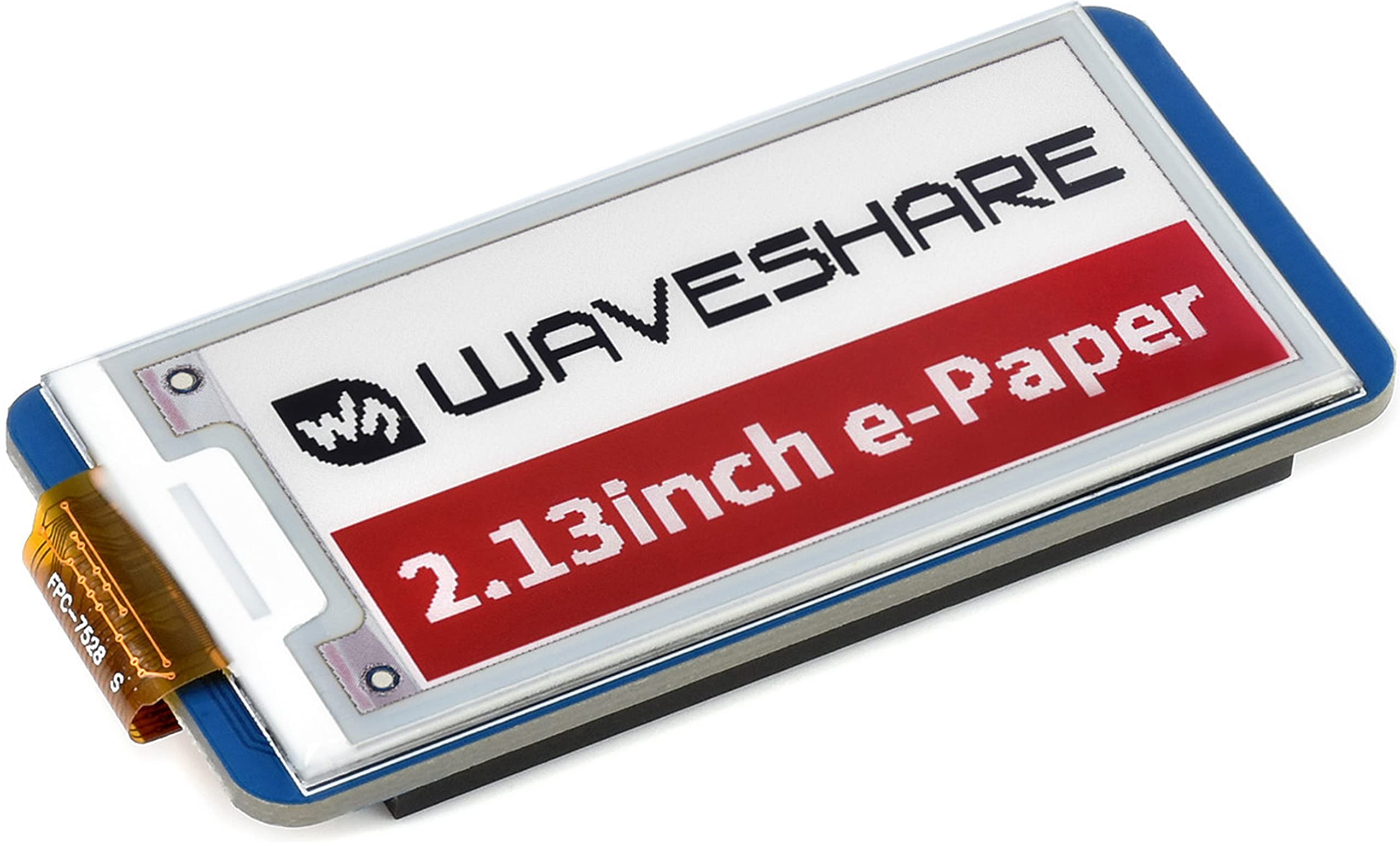 waveshare 2.13inch E-Paper Display Module(B) for Raspberry Pi Pico, 212×104 Pixels Red Black White Three Colors E-Ink Screen LCD SPI Interface Wide Viewing Angle Paper-Like Effect