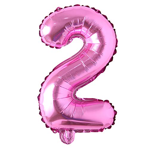 16" inch Single Rose Red Alphabet Letter Number Balloons Aluminum Hanging Foil Film Balloon Wedding Birthday Party Decoration Banner Air Mylar Balloons (16 inch Rose Red 2)