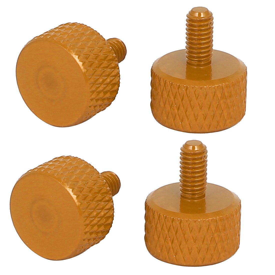 Aexit Computer Graphics Cleaning & Repair Card Aluminum Alloy Knurled Thumb Screws Gold Tone Computer Screws M3x6mm 4pcs