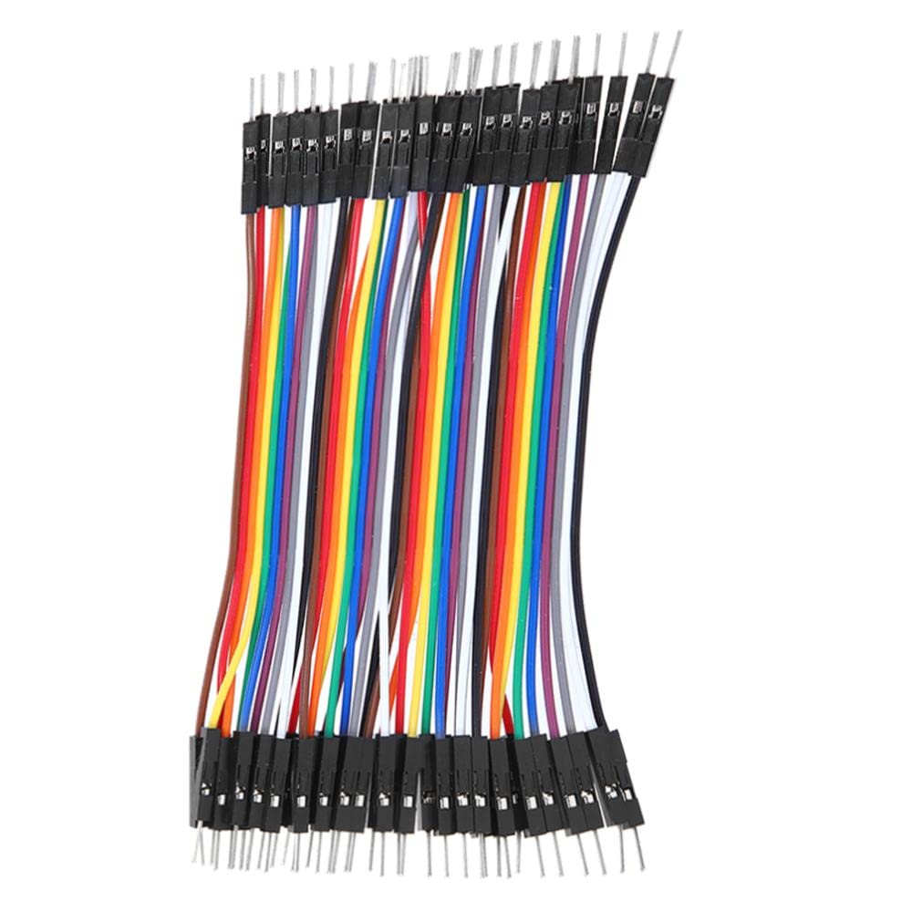 10Pcs Jump Wire, Heafront Male to Male Plastic Cable Line 2.54mm Electronic Components 10cm