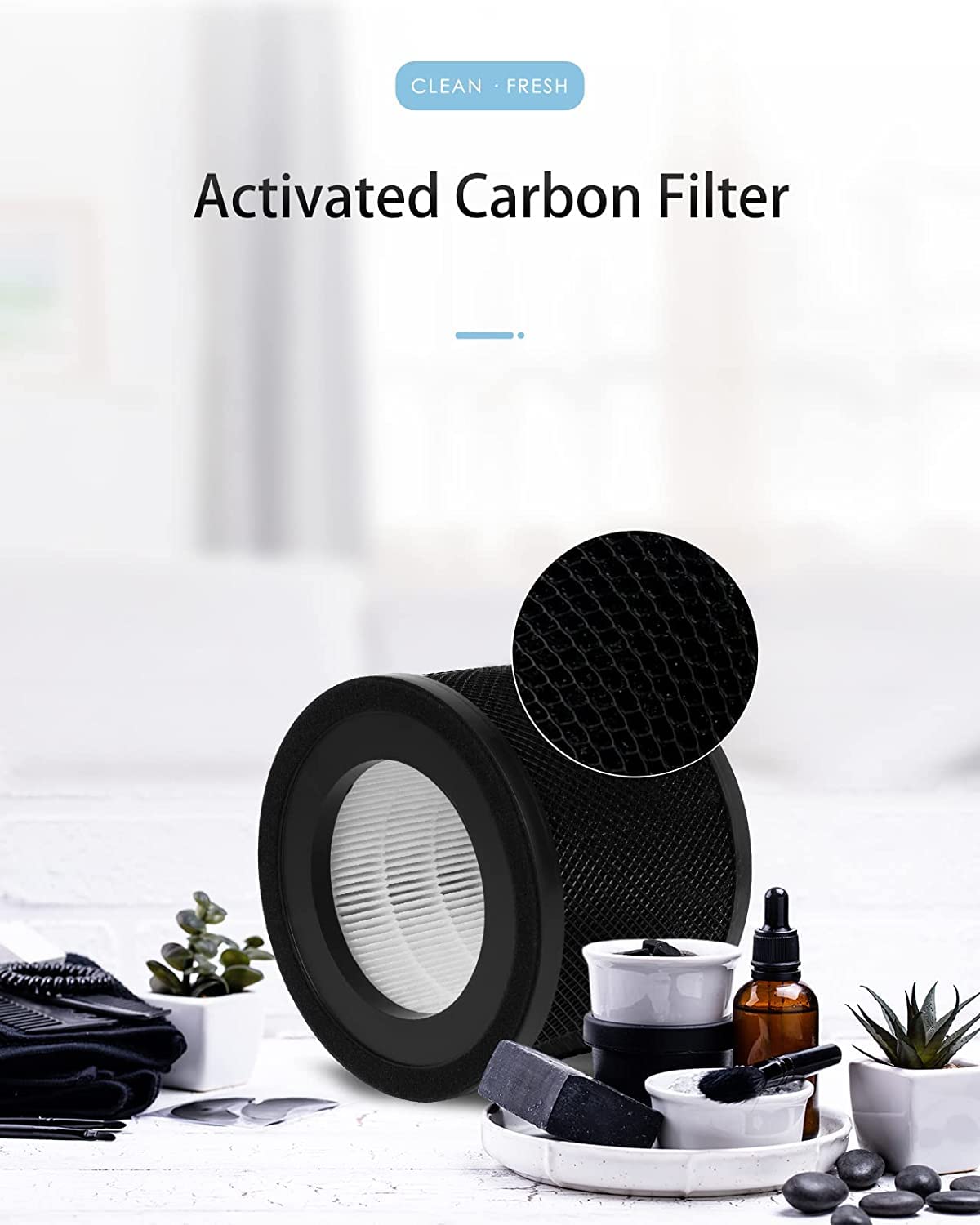 2-Pack TT-AP001 Filter Replacement for TT-AP001, VAVA VA-EE014 Air Purifiers, H13 True HEPA Filter, Replace TT-AP001SPF