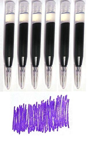 6 - Ion Gel Ink Refill [Bulk Packing] Compatible With Cross Roadster, Vice, Penatia Gelicious, and Matrix Pens, Smooth Flow Ink, (BULK PACKED) (Purple)