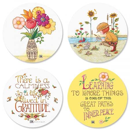 Mary Engelbreit Inspirations Seals (4 Designs), 1 1/2" Diameter; 24 Envelope Seals