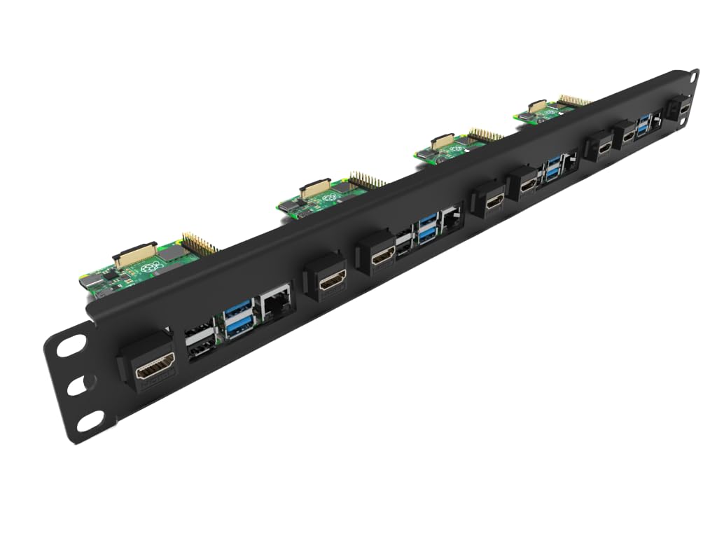 19 inch Rack Mount 1U for 1-4 pcs of Raspberry Pi 5