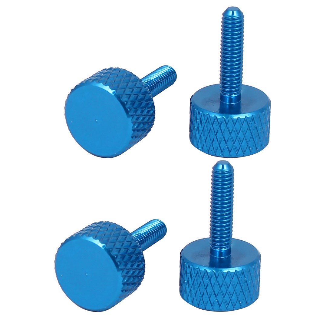 Aexit Computer PC Cleaning & Repair Graphics Card Knurled Head Thumb Screws Sky Blue Computer Screws M3x12mm 4pcs