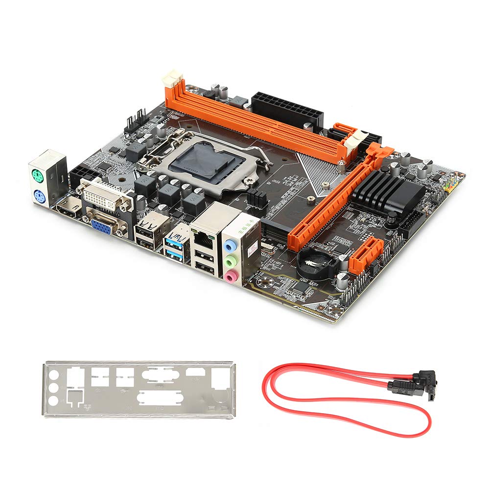 M ATX Desktop Motherboard for Intel B75, NVME&NGFF Dual Mode M.2 High-Speed Hard Disk/CPU for LGA 1155Pin/2X DDR3 1600/1333/1066 MHZ/1X PCI EX16 Graphics Card Slot Motherboard