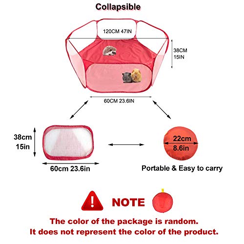 2 Packs of Square Plush Guinea Pig Bed and 1 Small Animals Playpen, Cozy Hamsters Sugar Glider Hedgehog Sleep Bed, Rabbit Cage Accessories Mat
