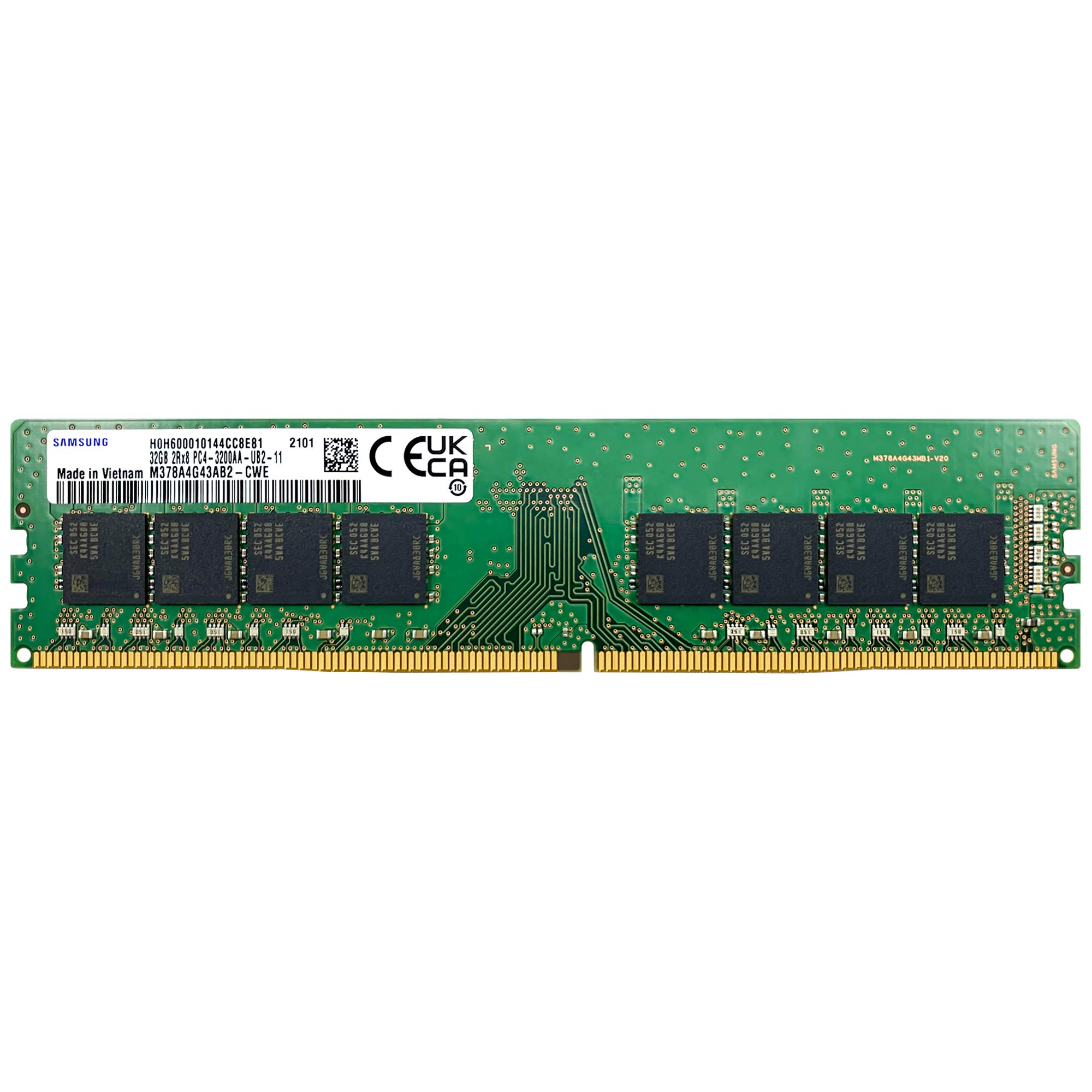 32GB DDR4 3200MHz DIMM PC4-25600 UDIMM Non-ECC CL22 2Rx8 1.2V 288-Pin Desktop PC RAM Memory Module M378A4G43AB2-CWE