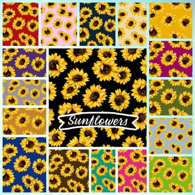 102 Pcs Fabric Strips Cute, Beautiful 100% Cotton Fabric Quilt, Width 5 inch Length 5 inch, Gift Sunflowers pre-Cut Charm Pack Squares, DIY Blanket