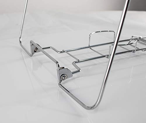 6 Pack Buffet Wire Rack Folding Chafing Stand Chrome Frame Serving Trays Food Warmer | Easy Foldable Collapsible for Storage & Reuse for Home Party, Wedding and Birthday Party Event Catering Supplies