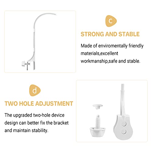 24 Inch Baby Crib Mobile Holder,Baby Bed Bell Holder,Removable Crib Mobile Arm,Double Hole Adjustable Bed Bell Holder-Easy to Install