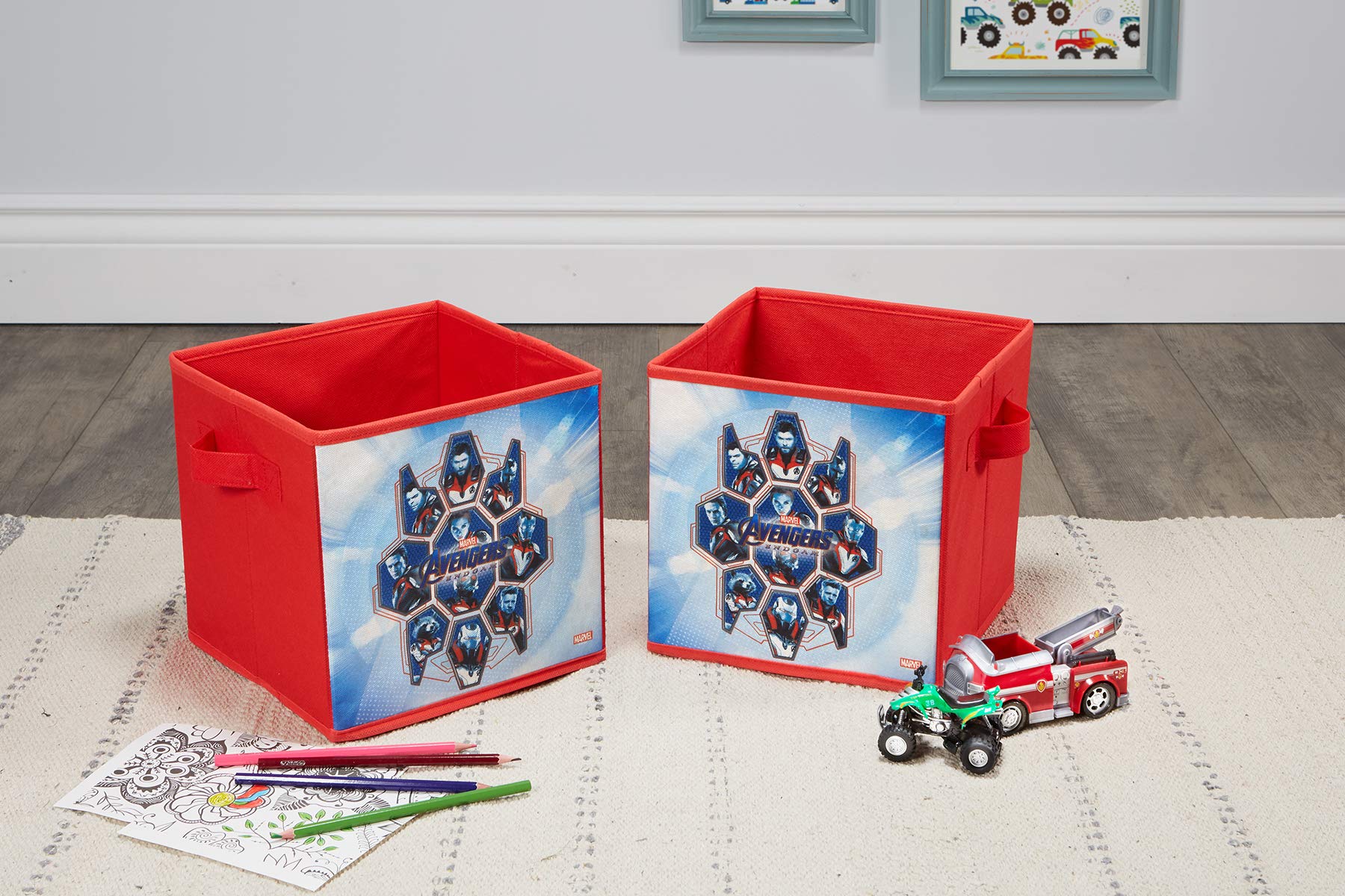 Fresh Home Elements Storage Toy, 9" Avengers Bin 2-Pack