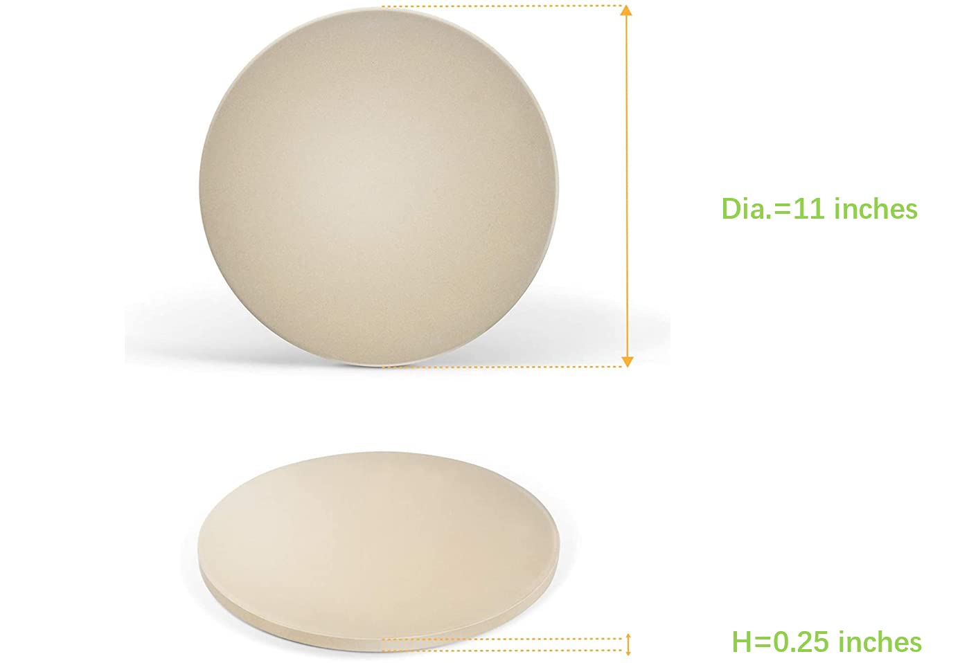 11' x 0.25' Round Pizza Stone