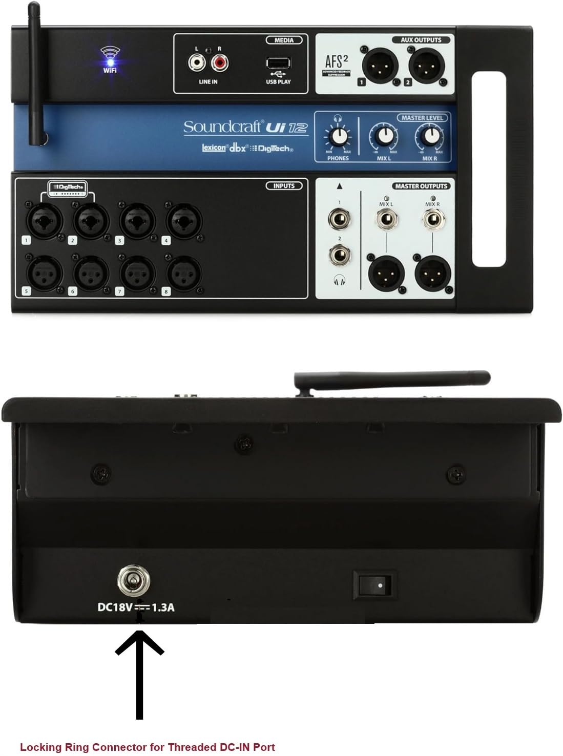 AC Adapter Compatible with Soundcraft Ui12 Digital Mixer