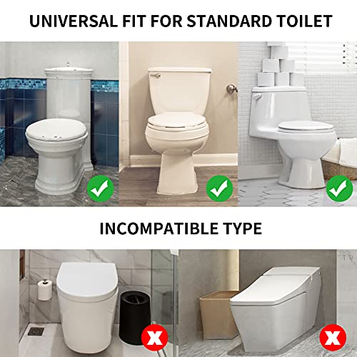Baby Toilet Lock Safety Bathroom Child Proof Toilet Seat Lock with 3M Adhesive No Tools Needed Toilet Lid Lock with Arm Locks for Little Kids (1 Pack)