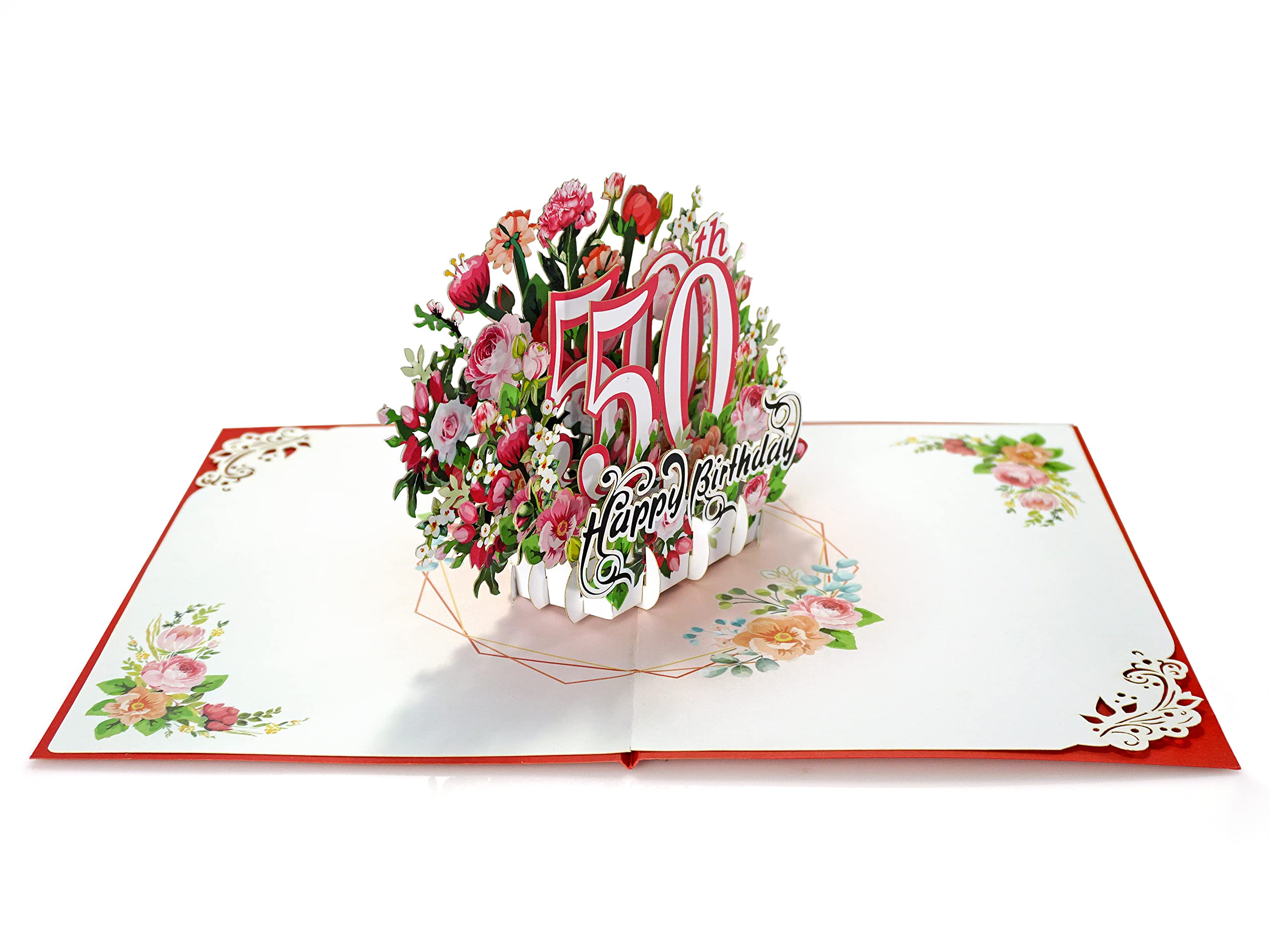 CUTPOPUP Birthday Card Pop Up, Mother's Day, 3D Greeting Card (50th Happy Birthday)