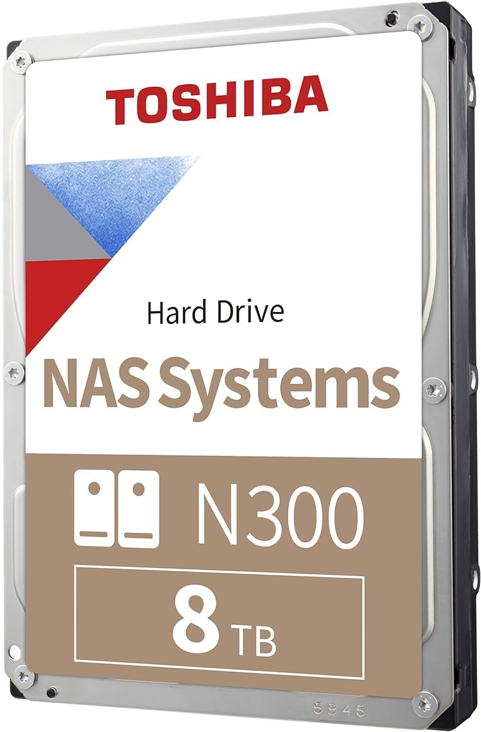 Toshiba 8TB N300 NAS 3.5 Inch SATA Internal Hard Drive. 24/7 Operation, Supports 1-8 Bay Systems, 256 MB Cache, 180TB/Year Workload, 3 Year Warranty (HDWG480UZSVA)