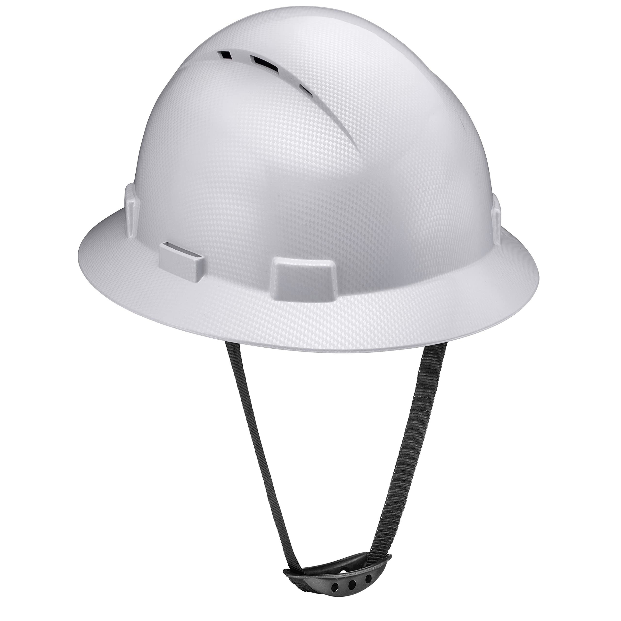 Acerpal Updated Vented Full Brim Hard Hat, Light Grey Carbon Fiber Gloss, Padded, OSHA Construction Safety Approved Hardhats, Hard Hats for Men, Cascos De Construccion Helmet.