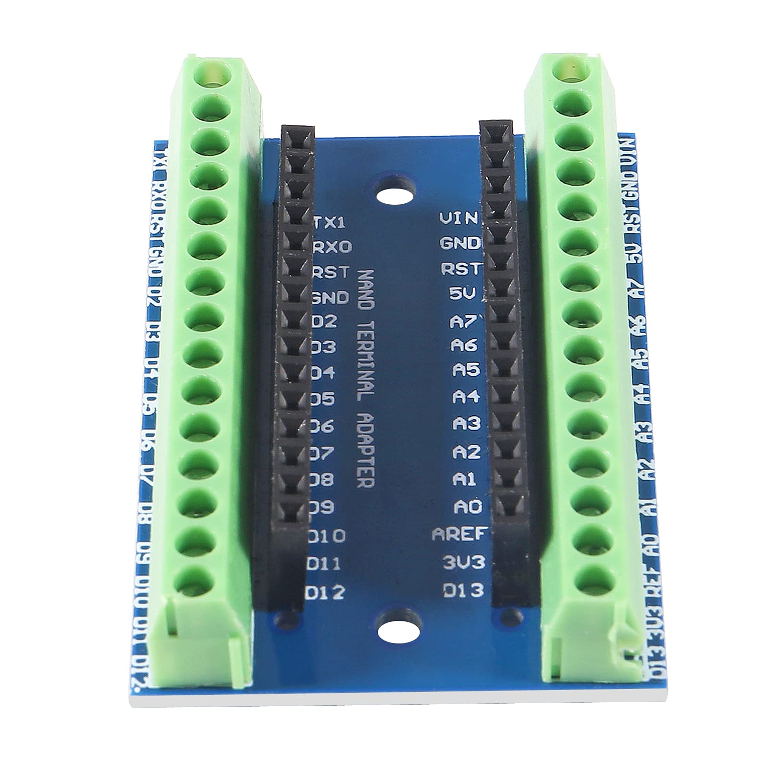 AITRIP 10PCS Nano Terminal Adapter Shield Expansion Board Compatible with Arduino Nano V3.0 AVR ATMEGA328P-AU Module
